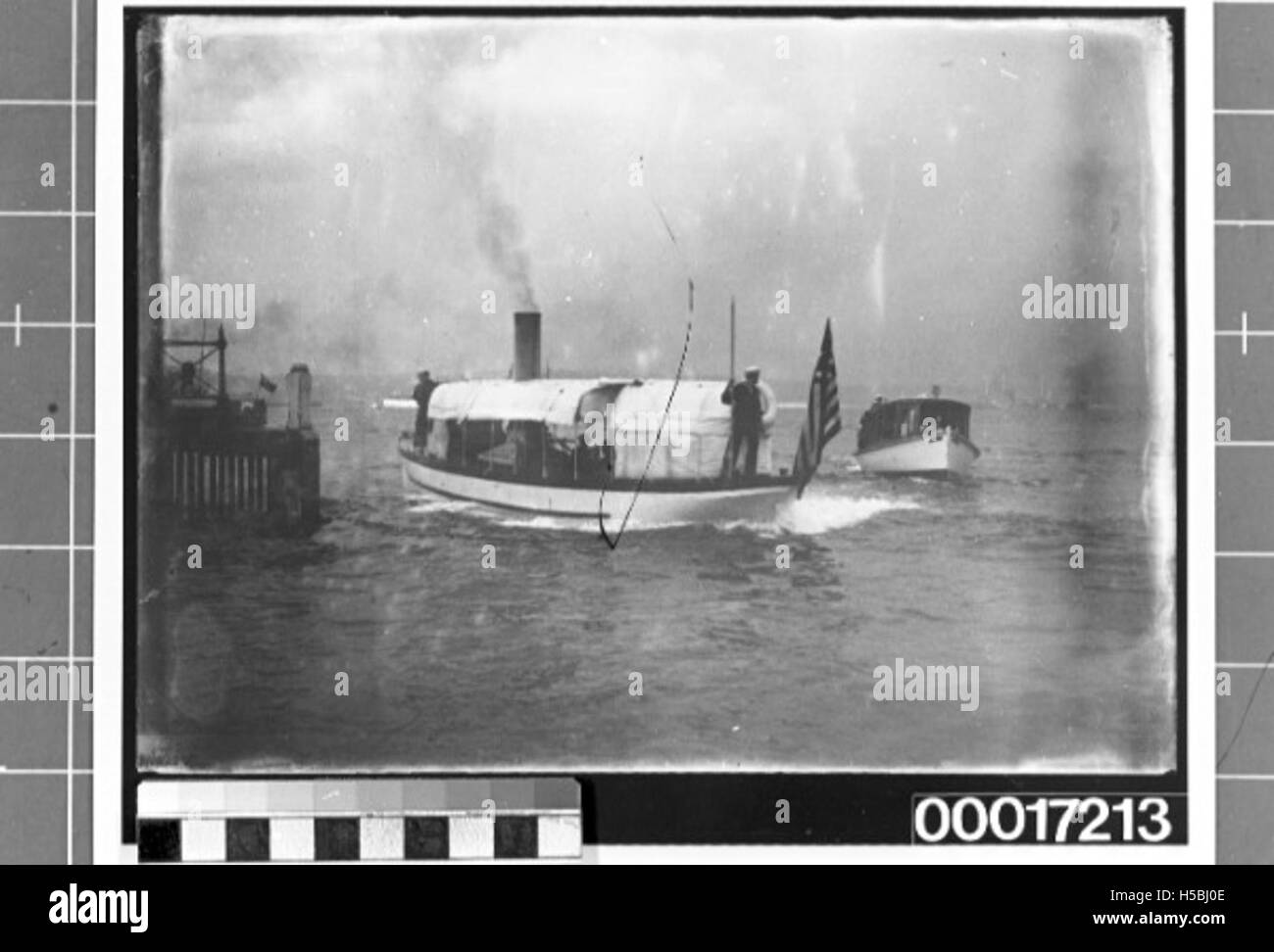 A U.S. pinnace is pictured in Sydney Harbour, showcasing a small, fast ...