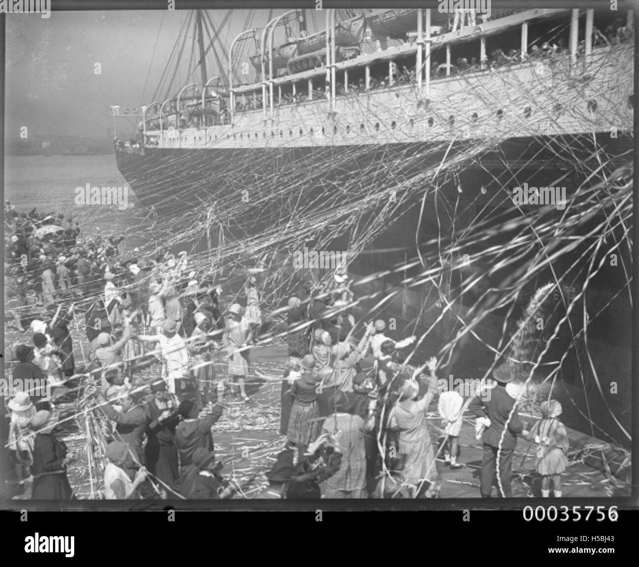 The SS Ceramic, a passenger ship of the White Star Line, is seen ...