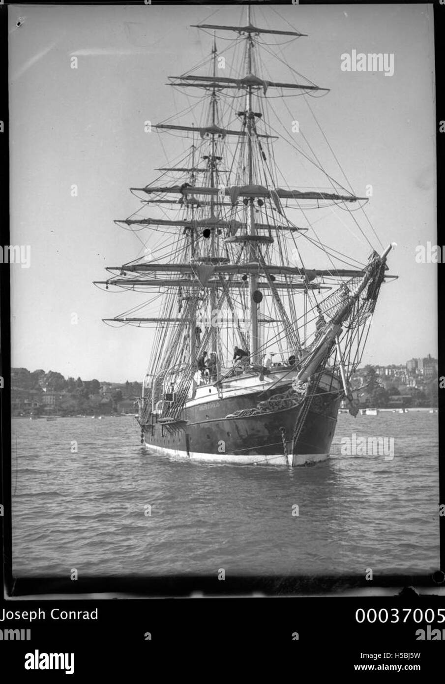 Photograph showing the bow view of the ship JOSEPH CONRAD from the ...