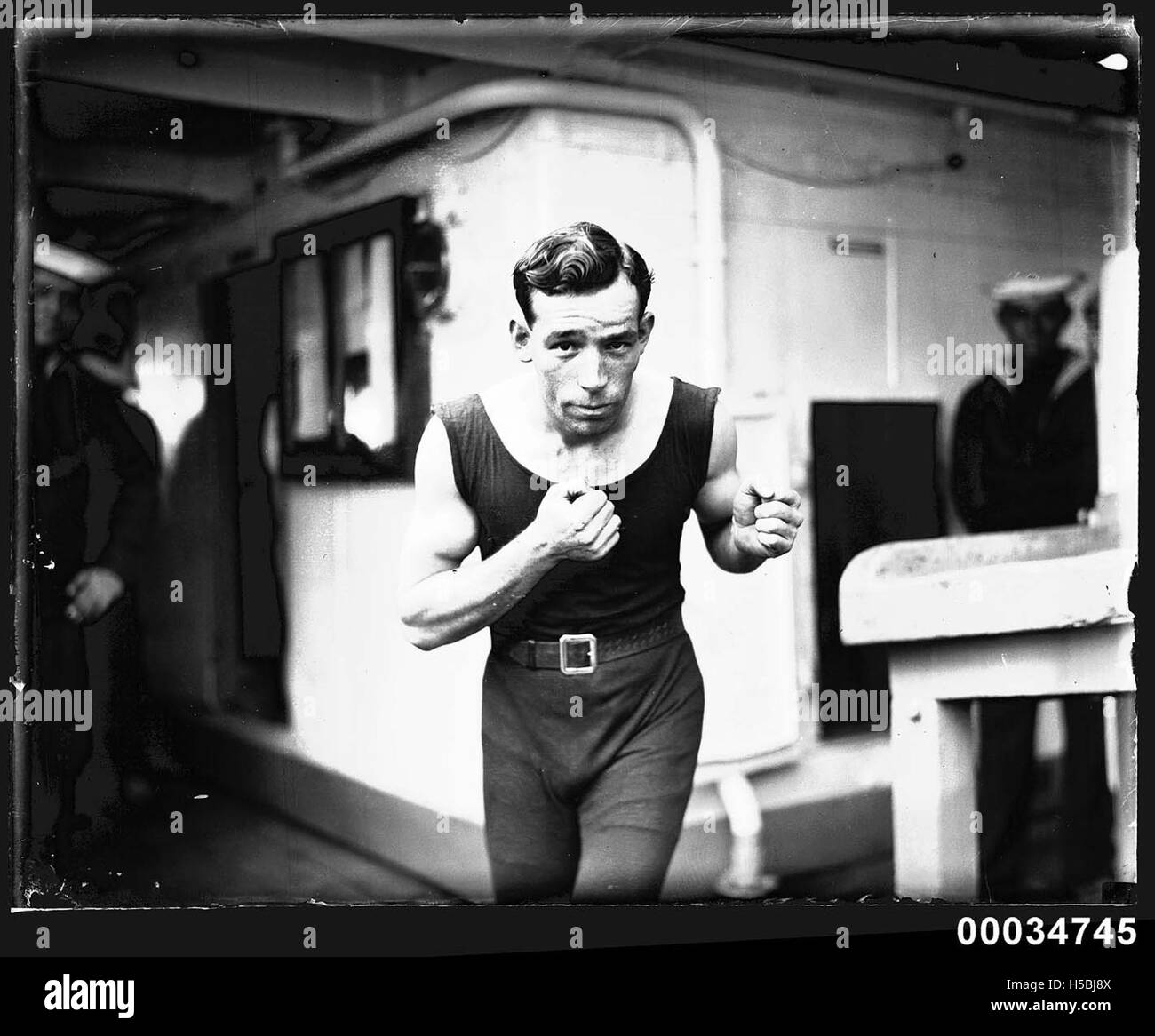 Chilean boxer Hector Villarroel or Victor Reyes is seen posing aboard ...