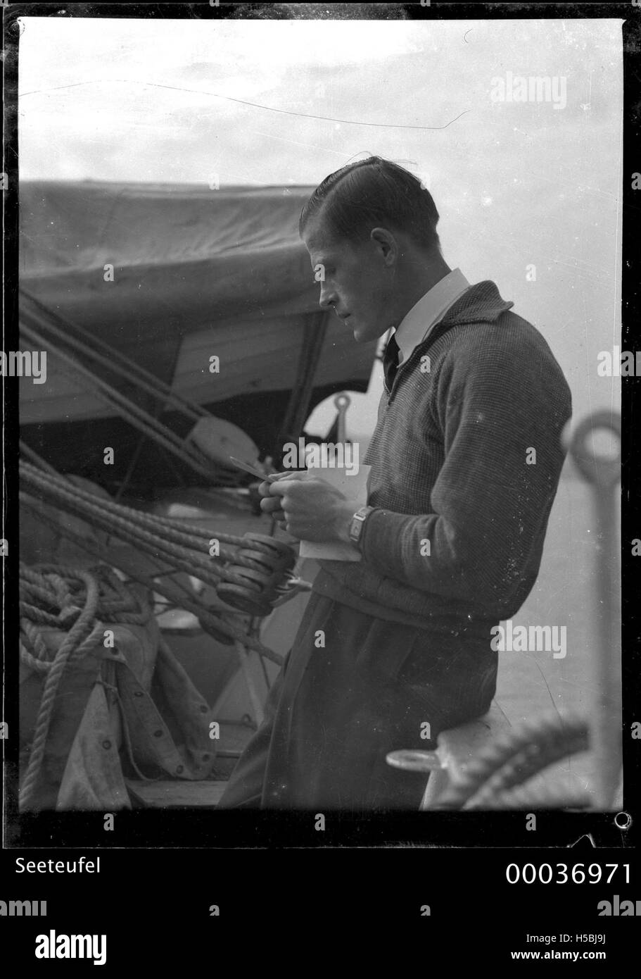 First Officer Paul Kause is pictured aboard the vessel SEETEUFEL. His ...