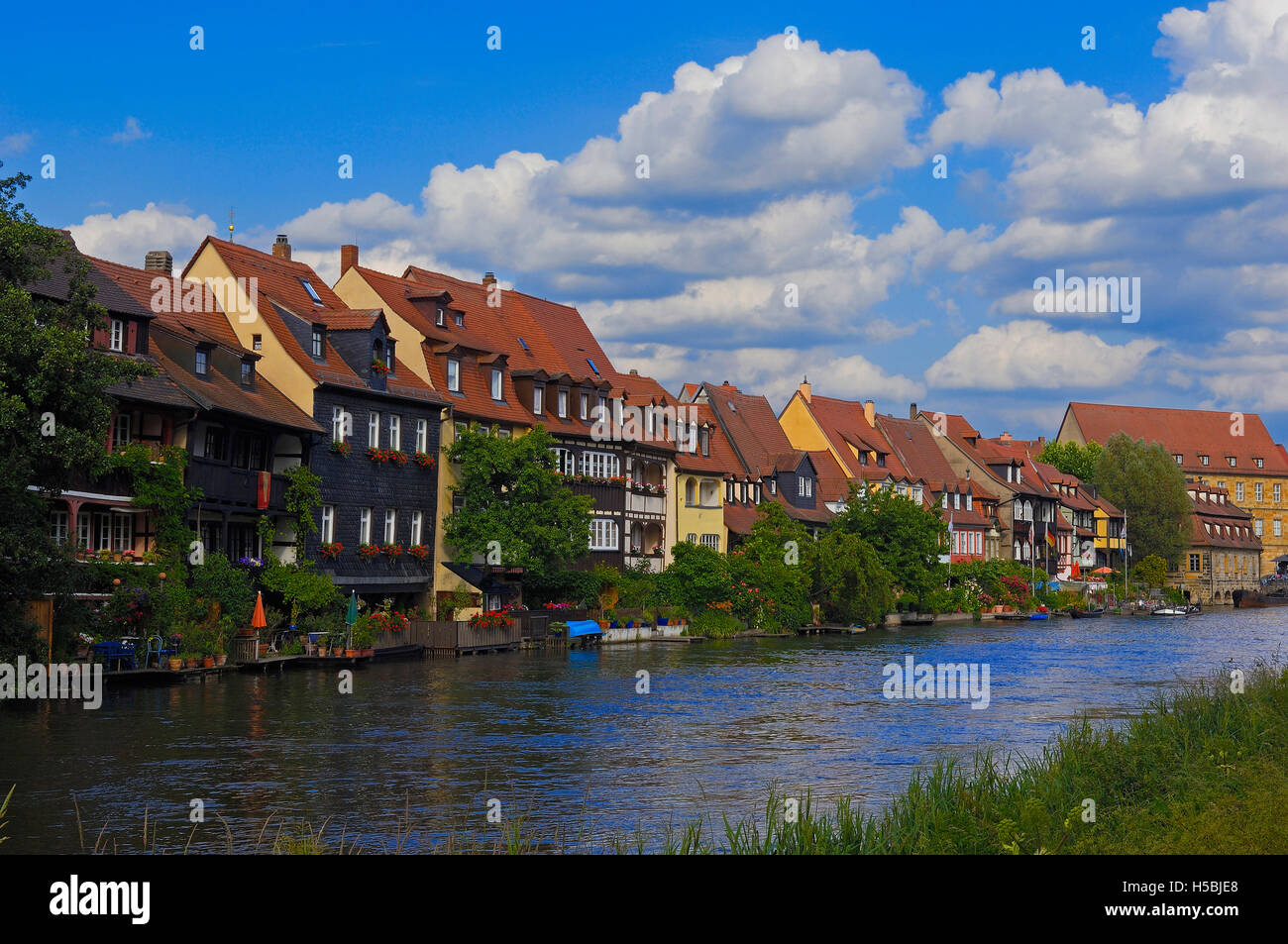 Bamberg, Little Venice, Regnitz river, Old fishermen´s houses, UNESCO ...