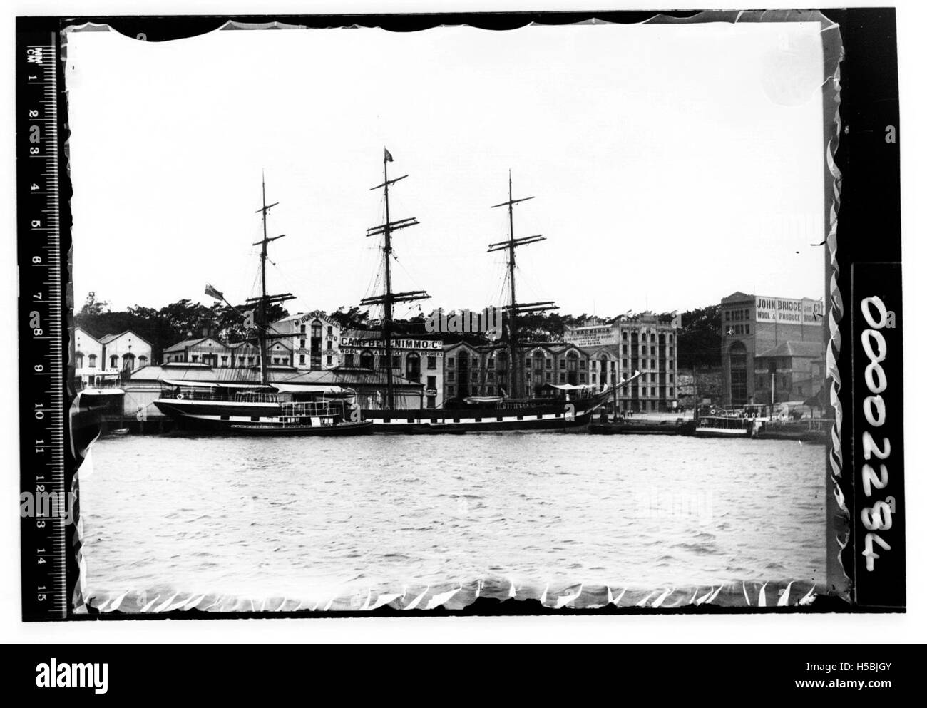 A sailing ship is docked at East Circular Quay in Sydney, Australia ...