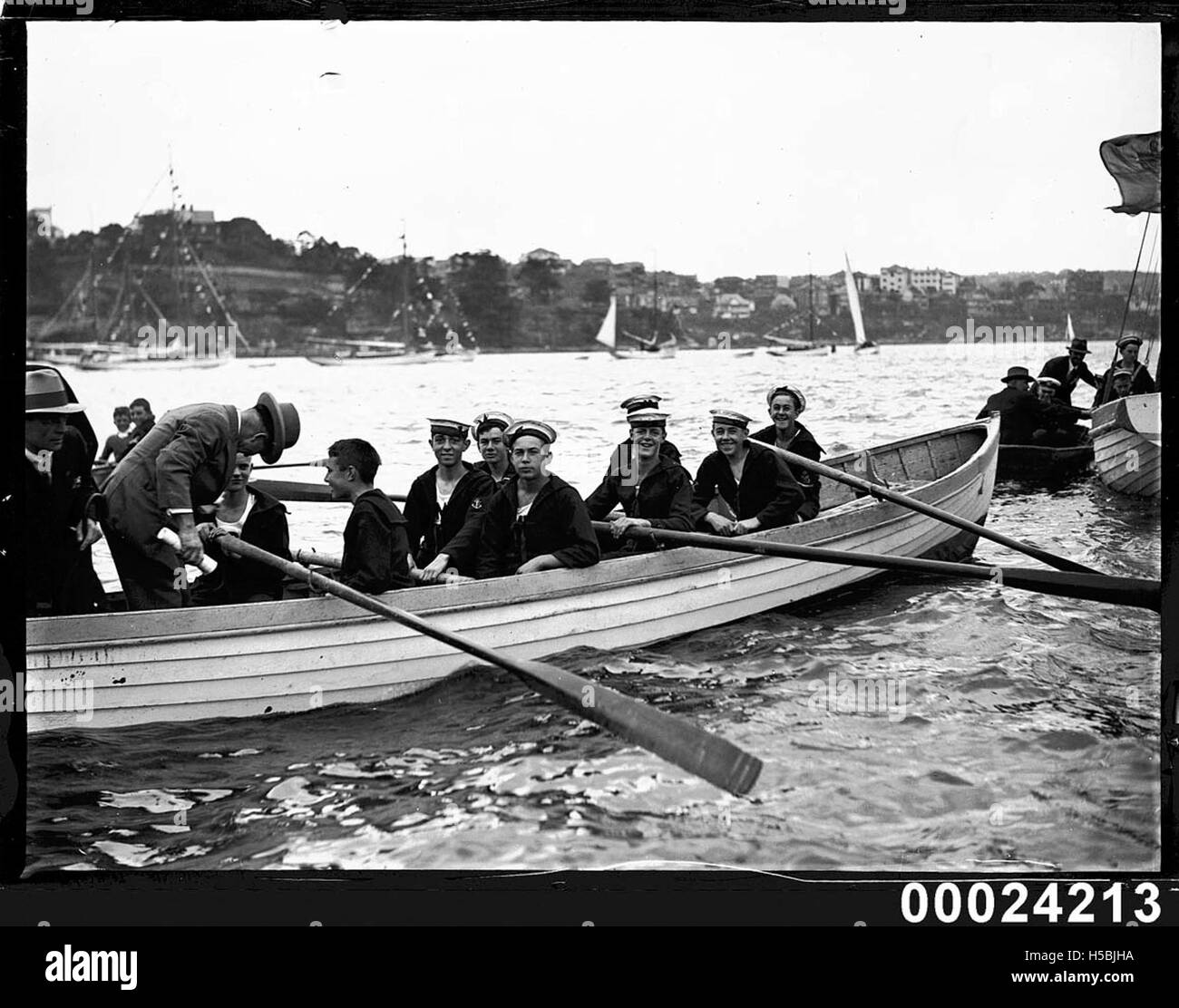 This photo captures the opening of the yacht season in the 1920s ...