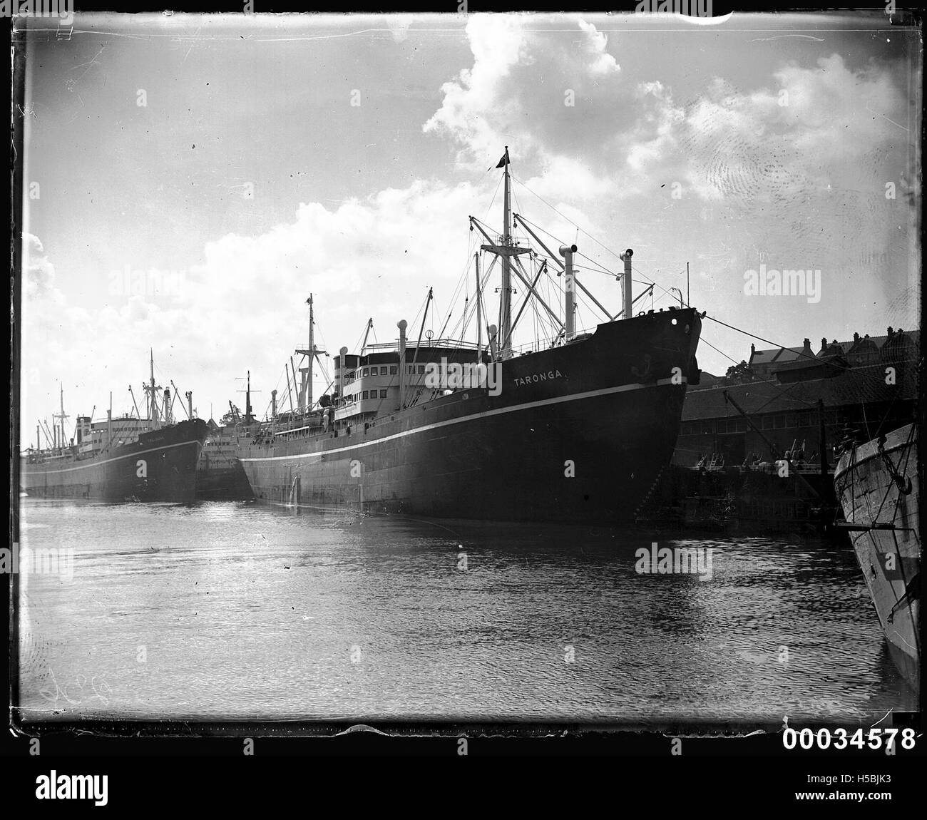 The TARONGA, a ship that was likely berthed at a wharf in Sydney ...