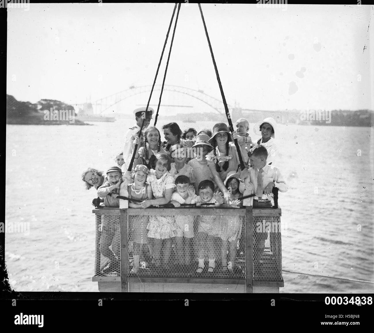 Hoisted by crane Black and White Stock Photos & Images - Alamy
