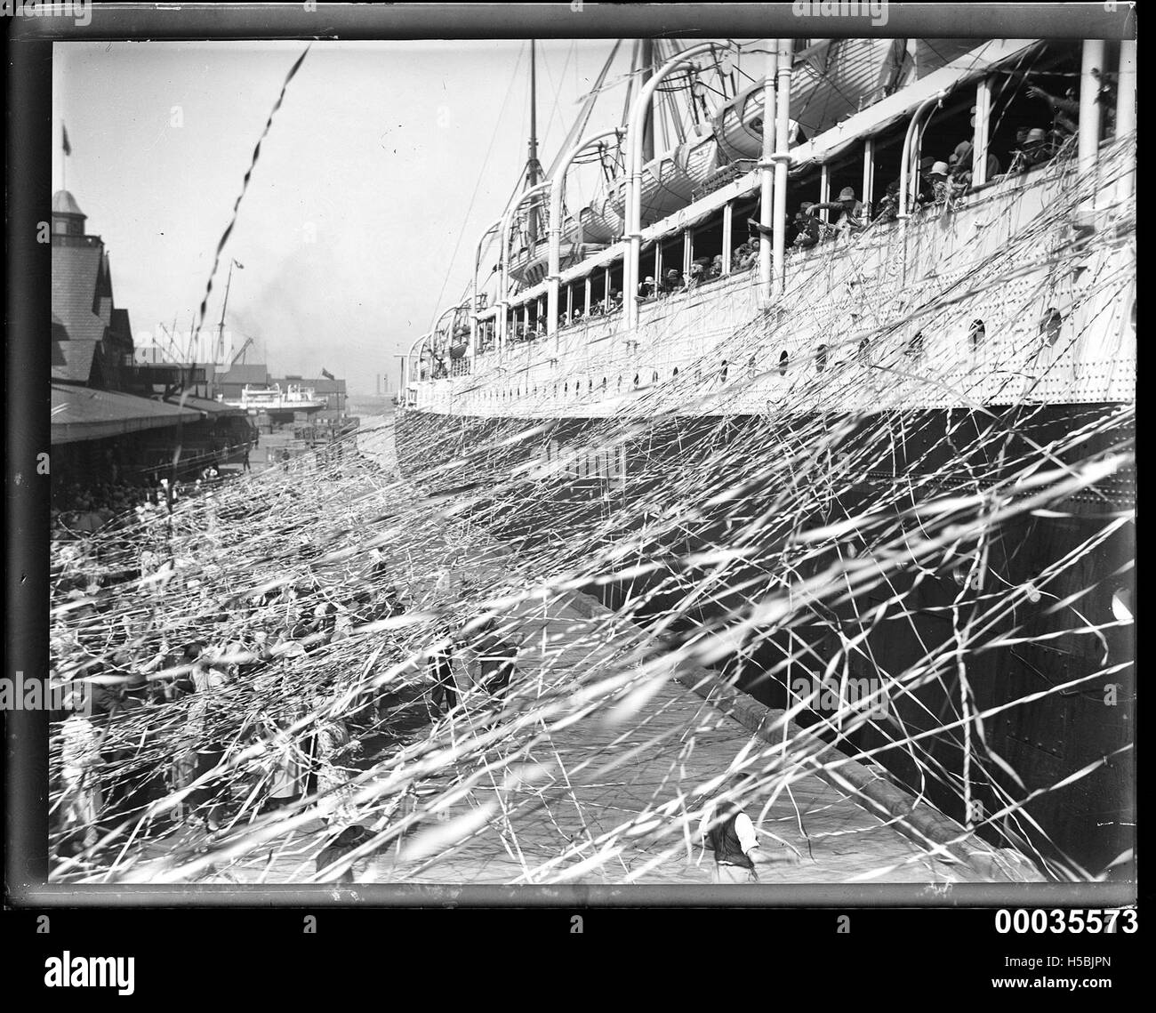 The SS Ceramic, a ship operated by the White Star Line, is seen ...