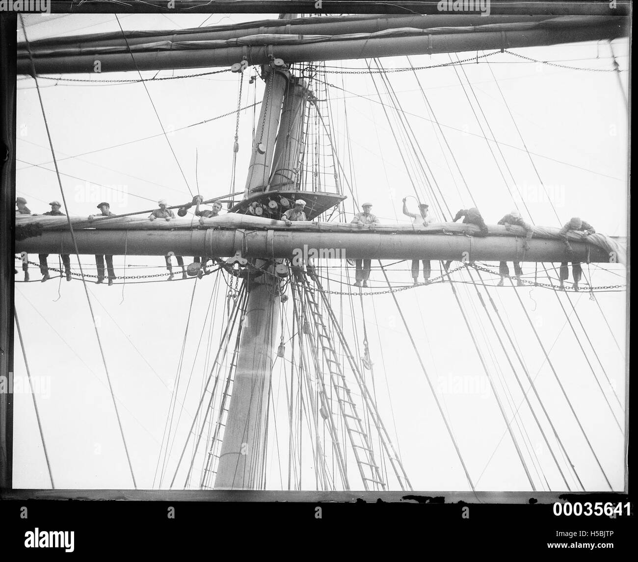 Furled sails Black and White Stock Photos & Images - Alamy