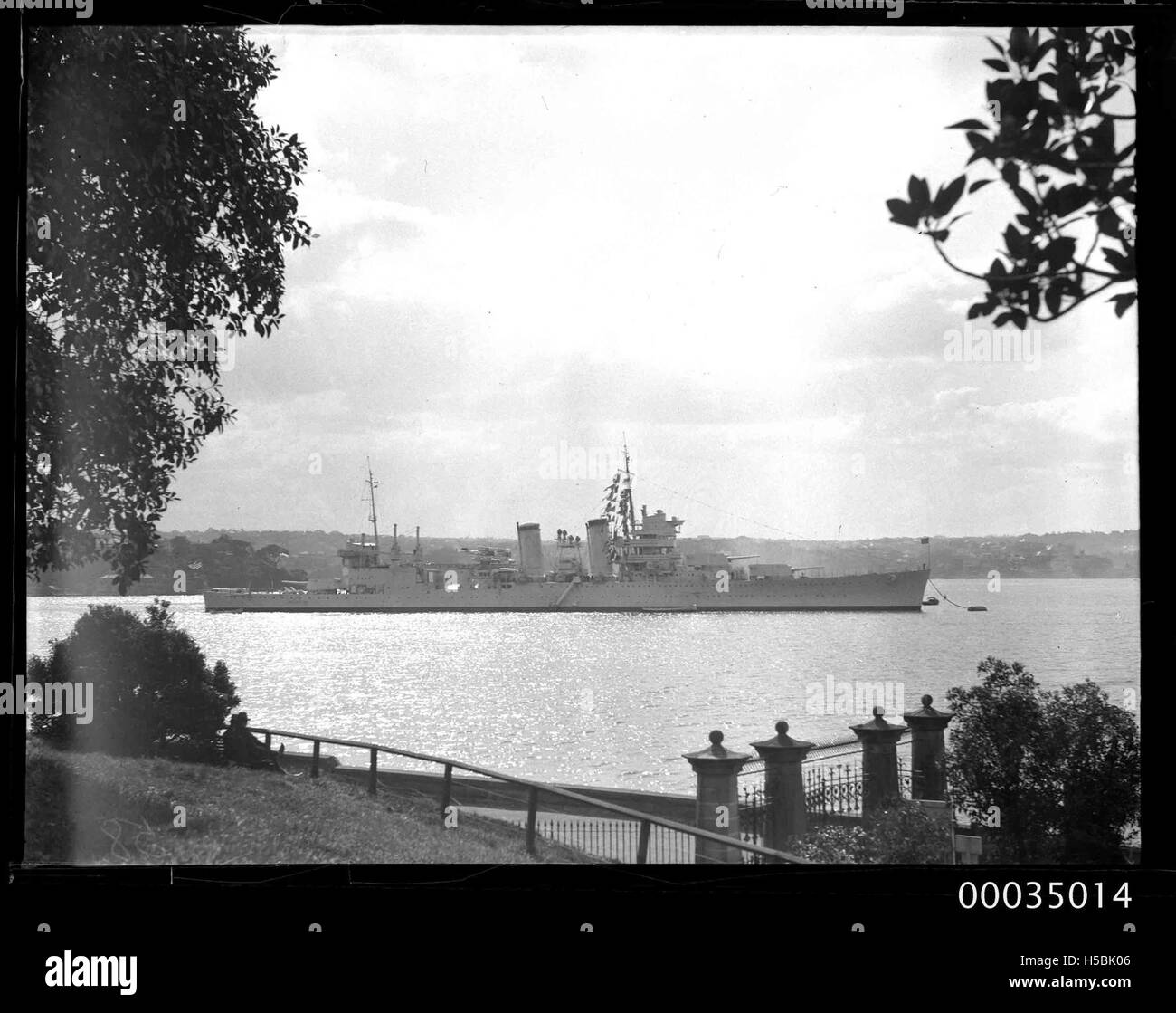 The USS Astoria, a Portland-class heavy cruiser of the United States ...