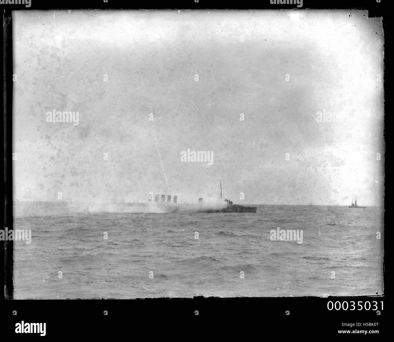 HMAS Torrens I, a Royal Australian Navy ship, being used as a gunnery ...