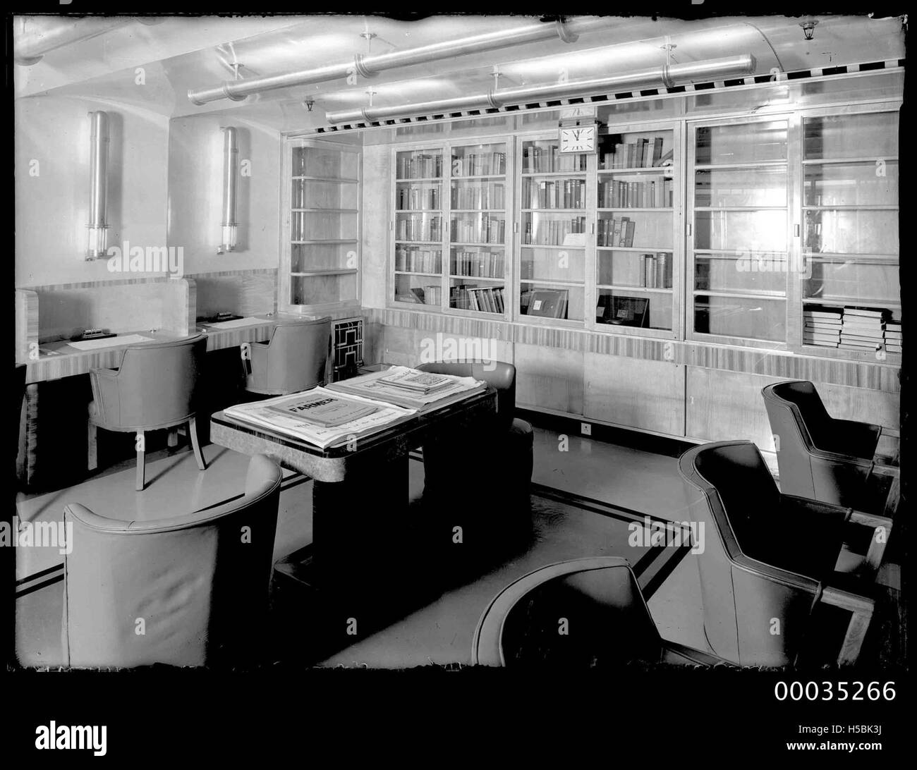 The TSS Awatea, a passenger ship, is noted for its onboard library ...