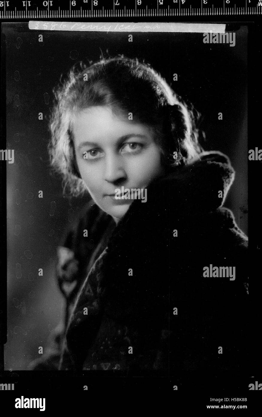 An untitled portrait of a woman, possibly named 'Penny', depicting her ...