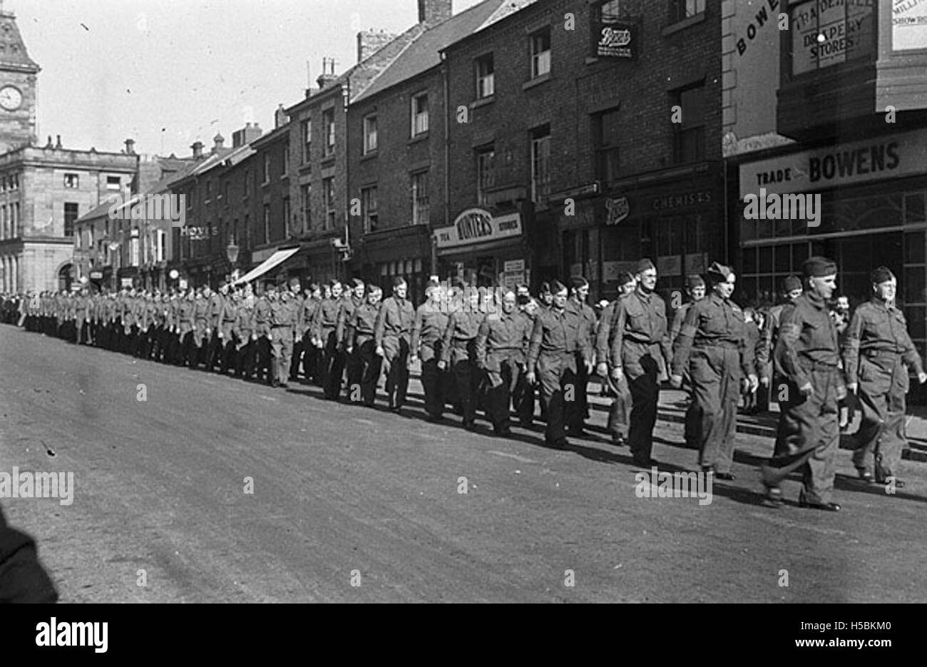 The Welshpool Home Guard participated in a parade during World War II ...