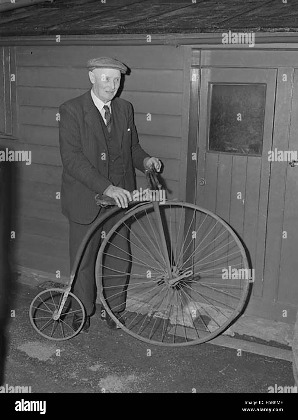 A Penny Farthing bicycle, also known as a high-wheel bicycle, is a 19th ...