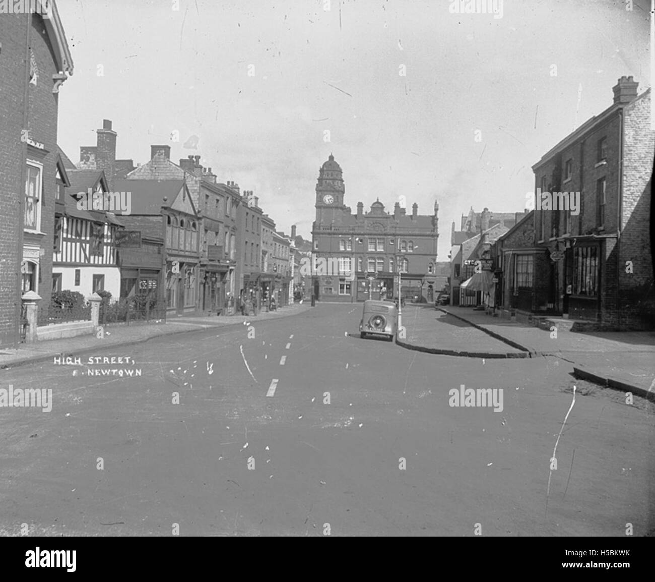 A photograph capturing Newtown's High Street, showcasing the ...