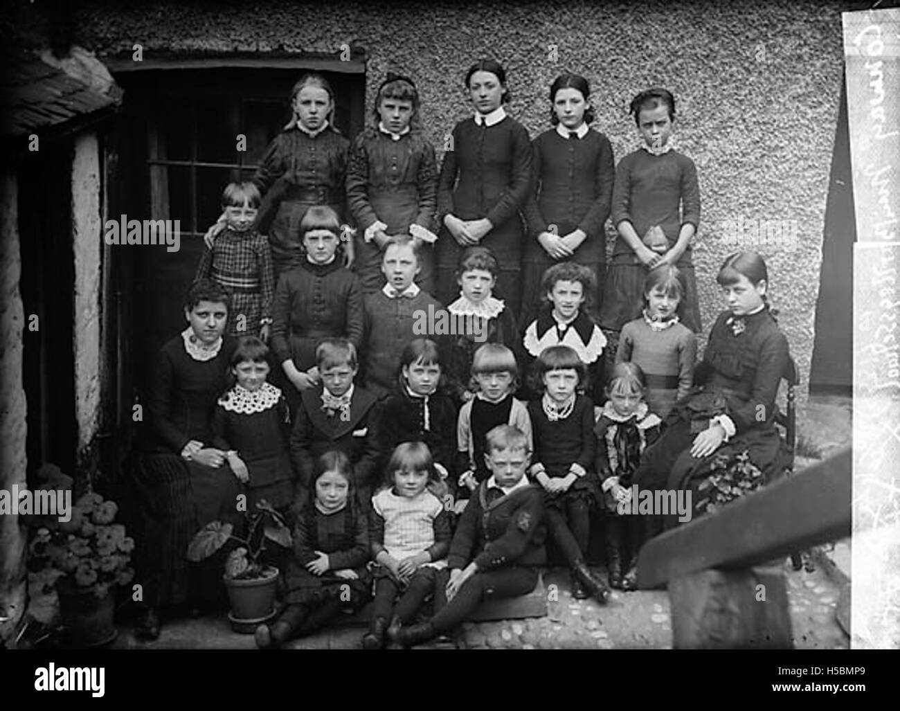 Victorian school children schoolchildren Black and White Stock Photos ...