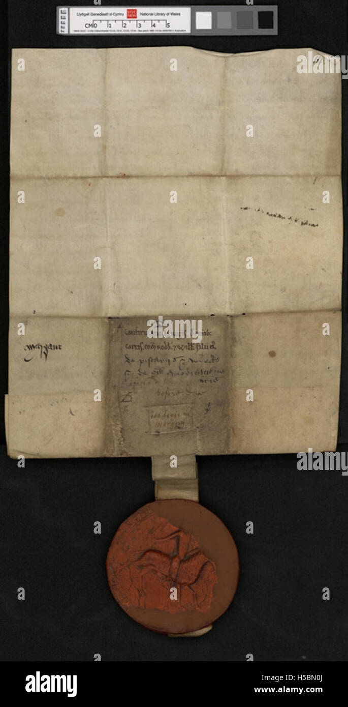 A historical deed from Penrice and Margam, cataloged at the National ...