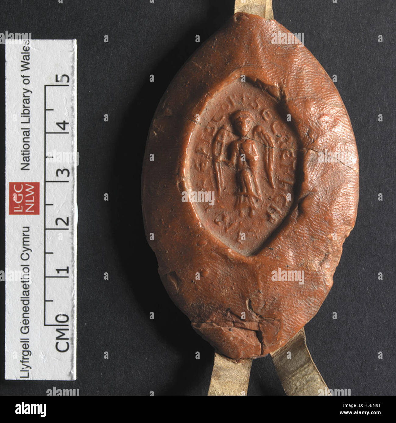 The image shows the back of the NLW Penrice and Margam Deeds 102 ...