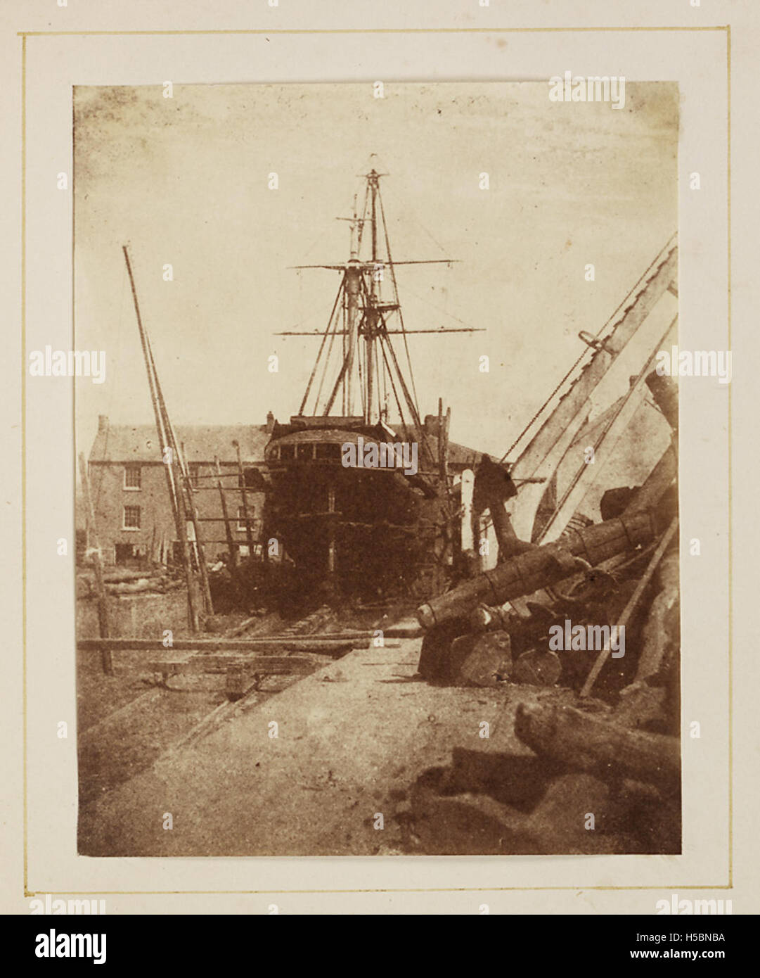 Ship in a dockyard Stock Photo - Alamy