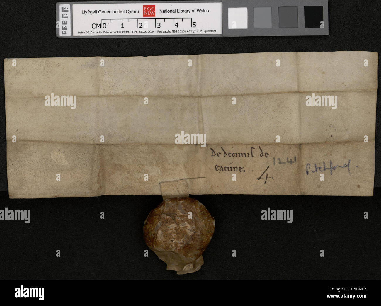 NLW Pitchford Hall Deeds 1241 back refers to a specific historical ...