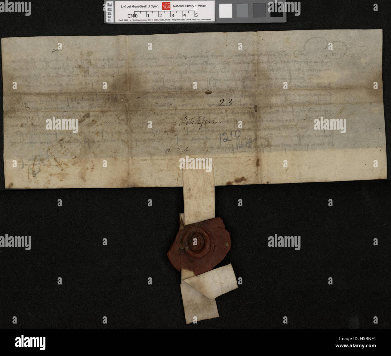 This reference likely refers to the deeds of Pitchford Hall in the year ...