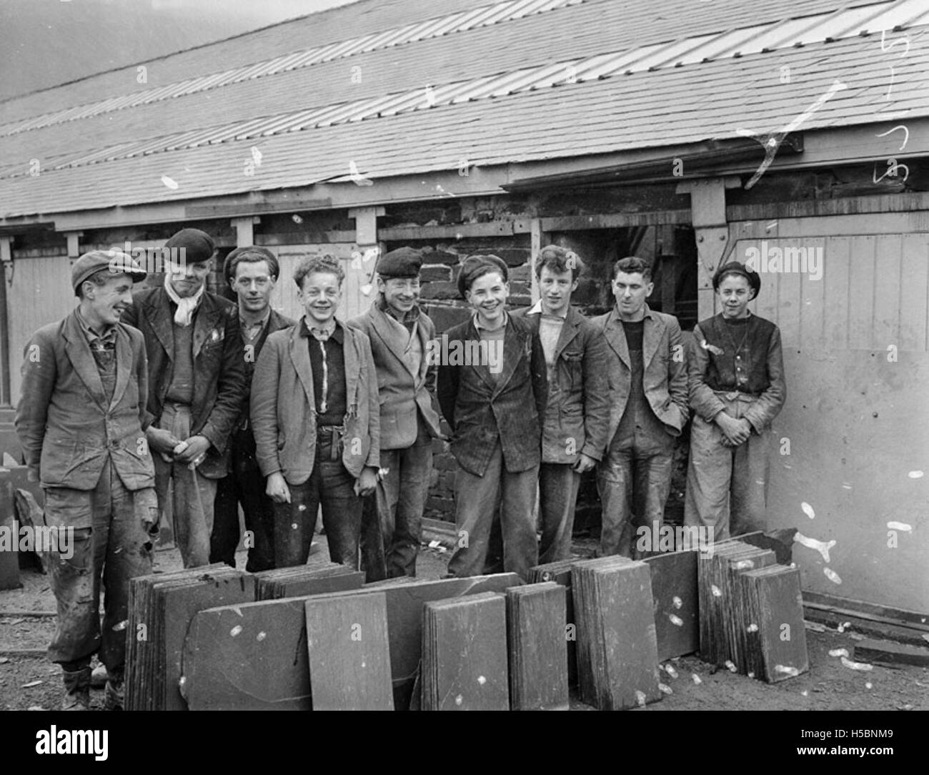 This set of portraits captures the daily activities at Penrhyn Quarry ...