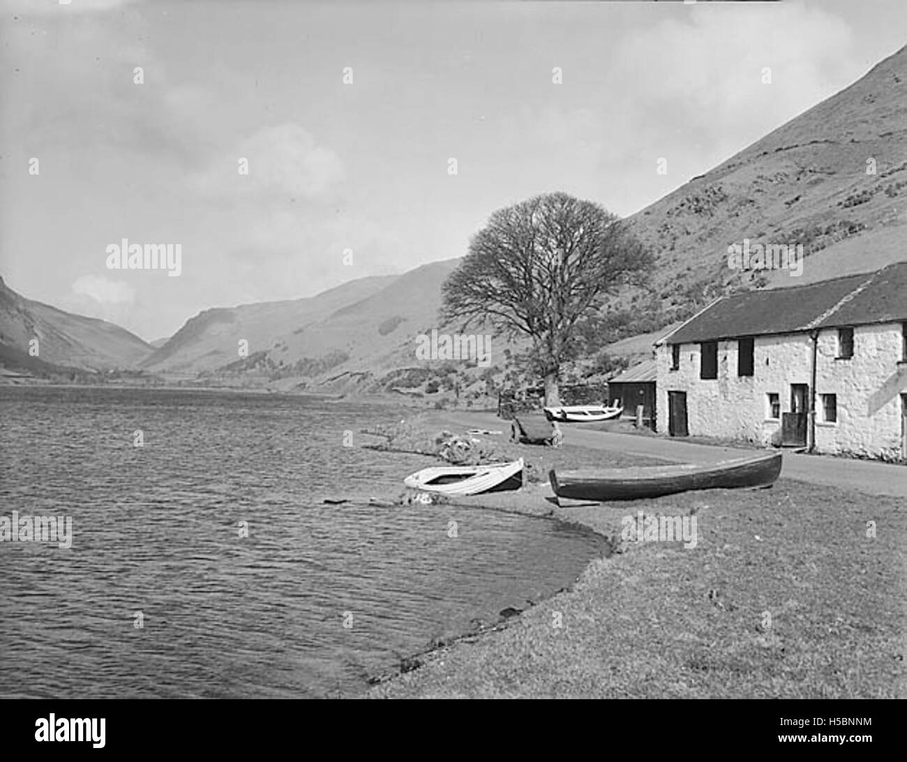 A view of Tal-y-llyn, a picturesque lake nestled in the heart of ...