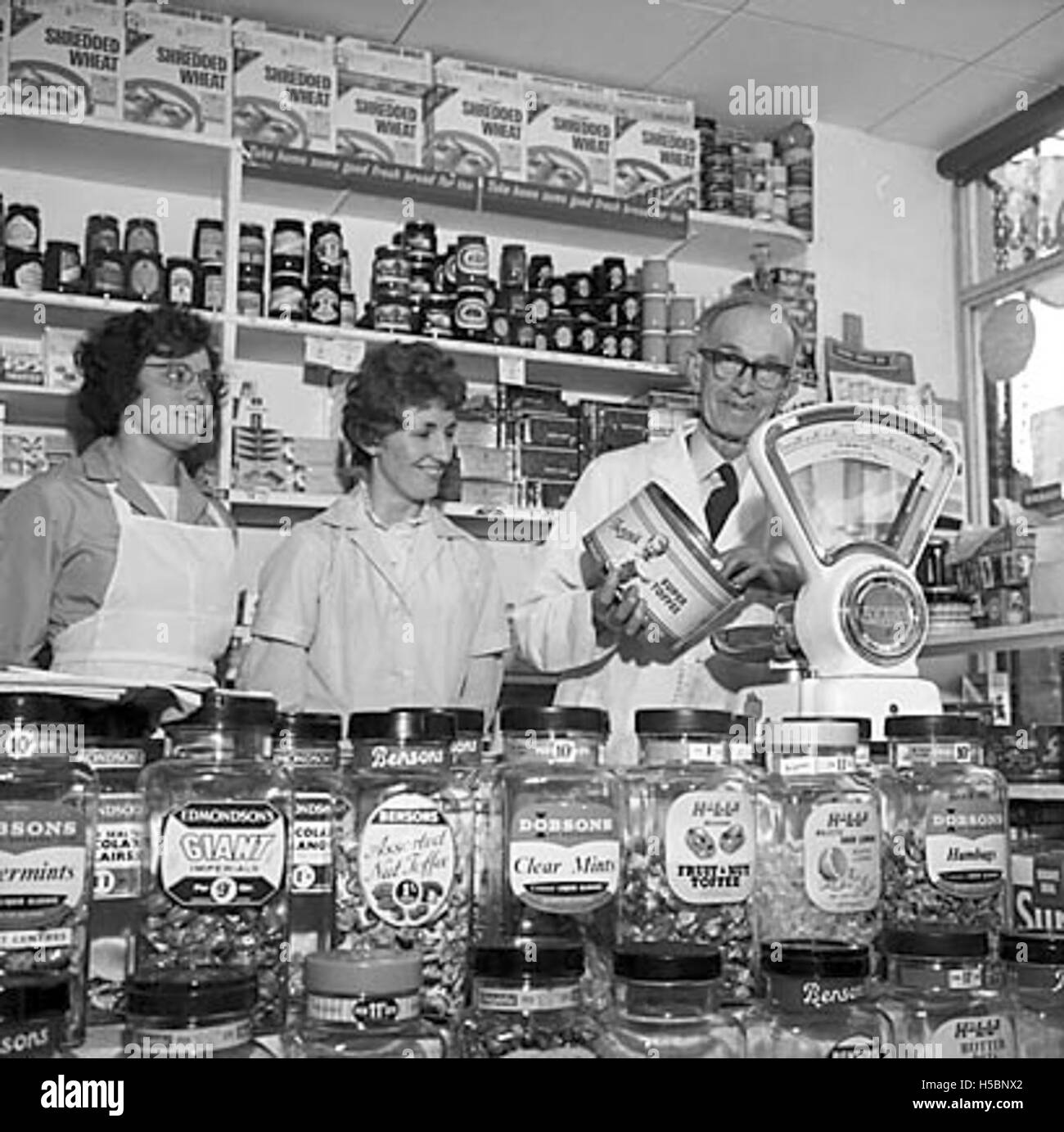 Old shop assistant Black and White Stock Photos & Images - Alamy