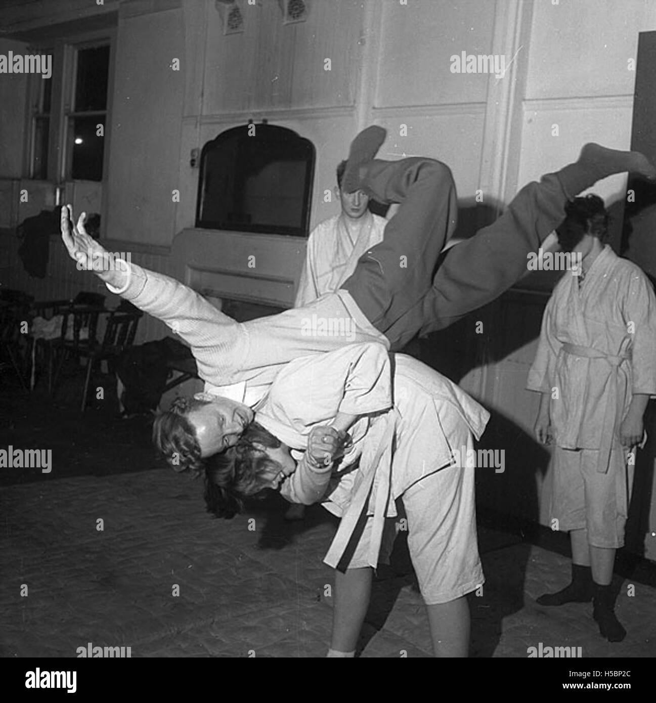 A photograph of the Holyhead Youth Club, likely showing young people ...