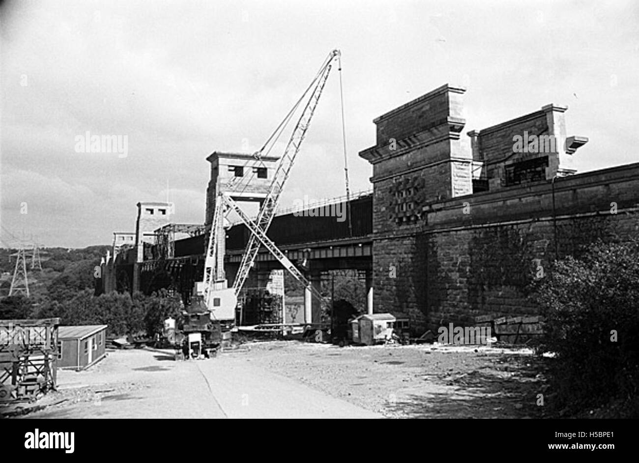The reconstruction of the Britannia Bridge after the devastating fire ...