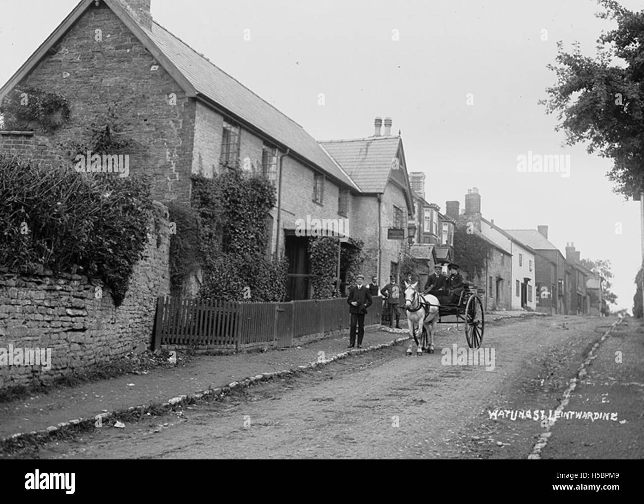 A photograph of Watling Street in Leintwardine, a village in Shropshire ...