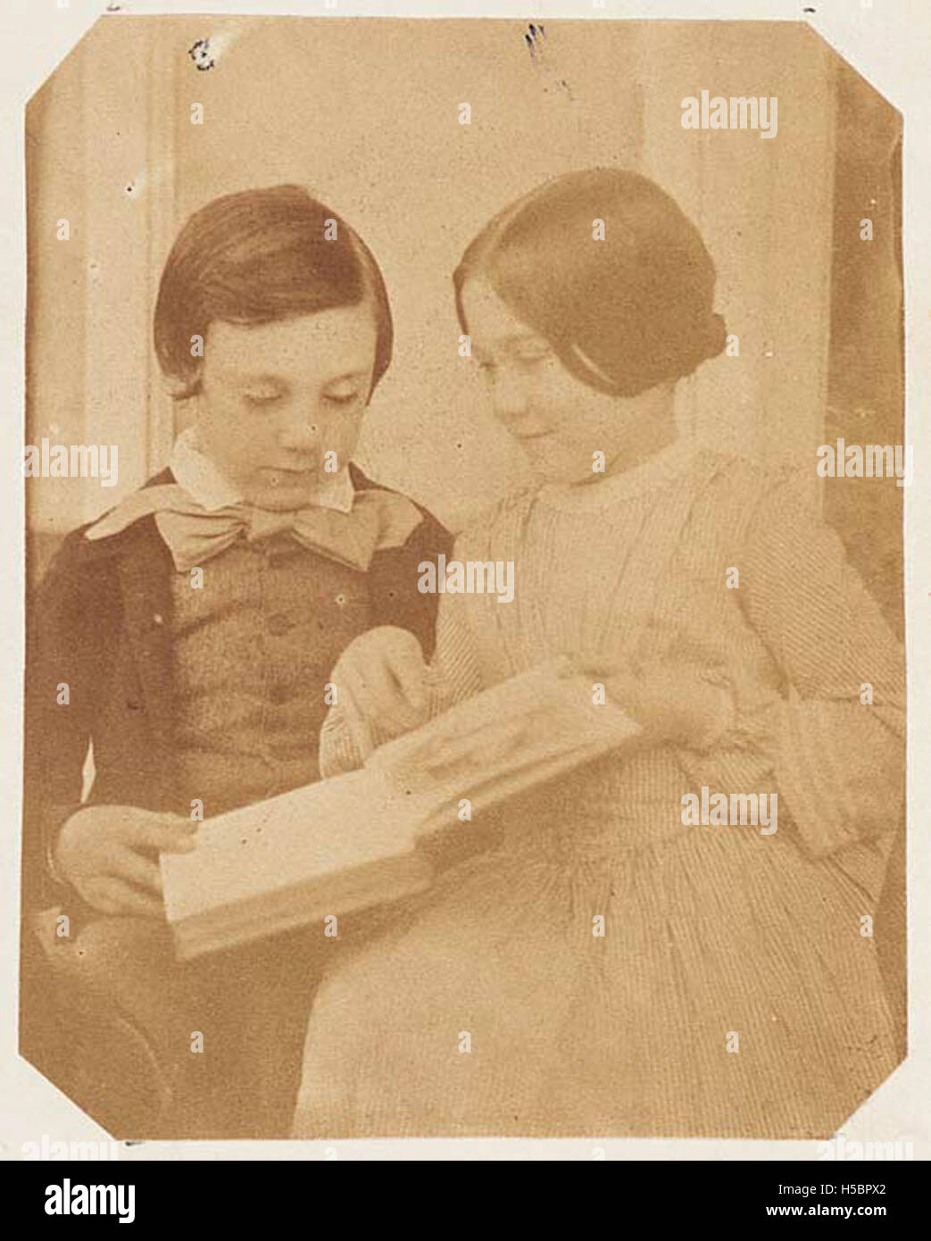 This portrait, created by M.D. in 1853, depicts Harry and Amy Dillwyn ...