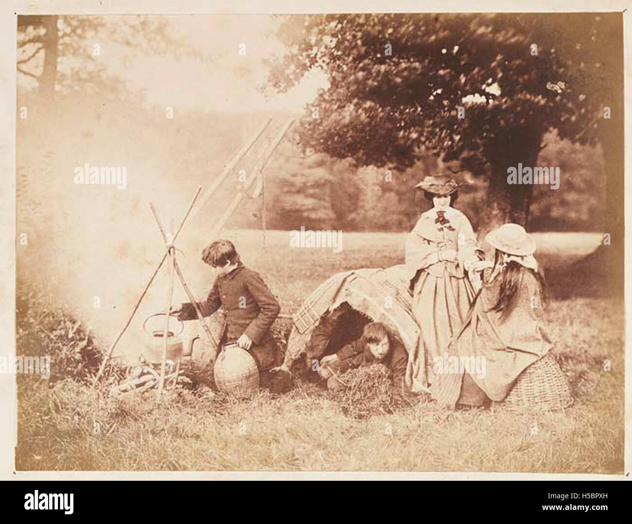 This photograph features the Llewelyn children, likely depicting a ...