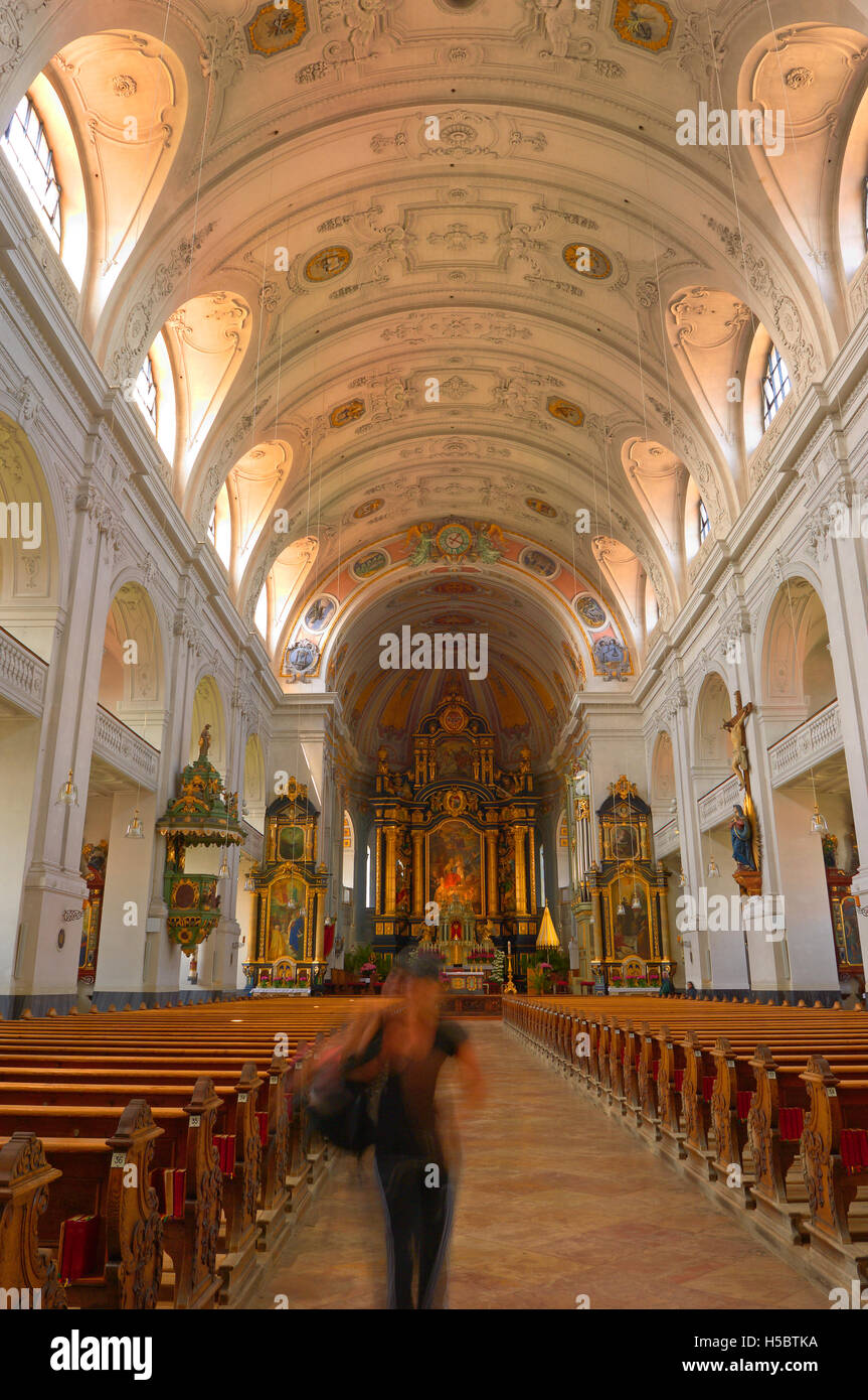 Pilgrimage town Altötting, Basilica of St. Anna, Neo-Baroque church ...