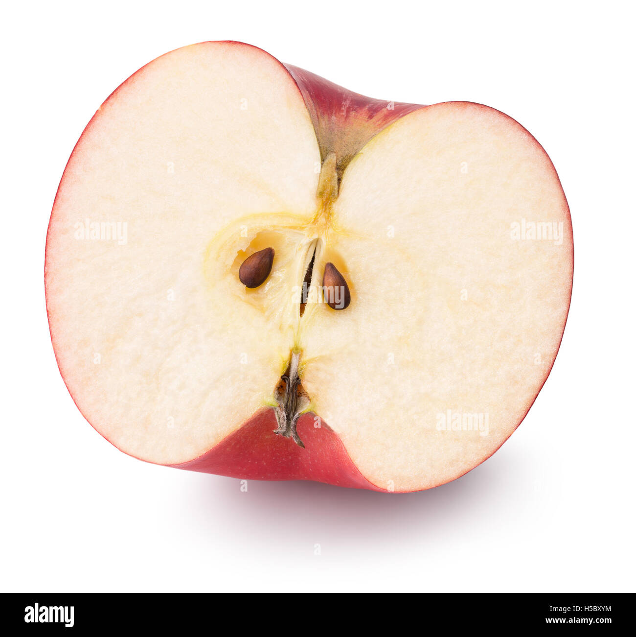 half of red apple isolated on the white background Stock Photo - Alamy