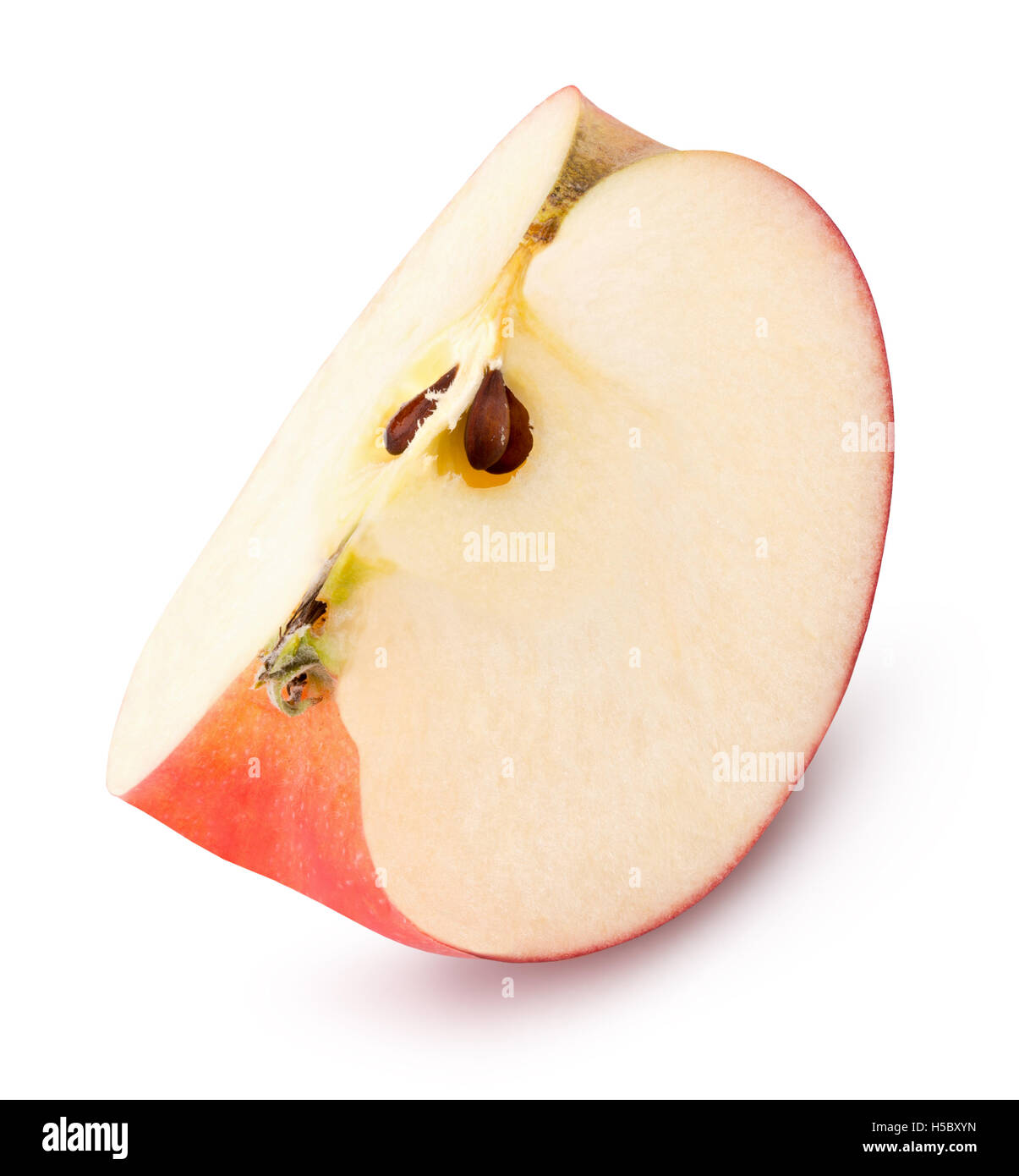 slice of red apple isolated on the white background Stock Photo - Alamy