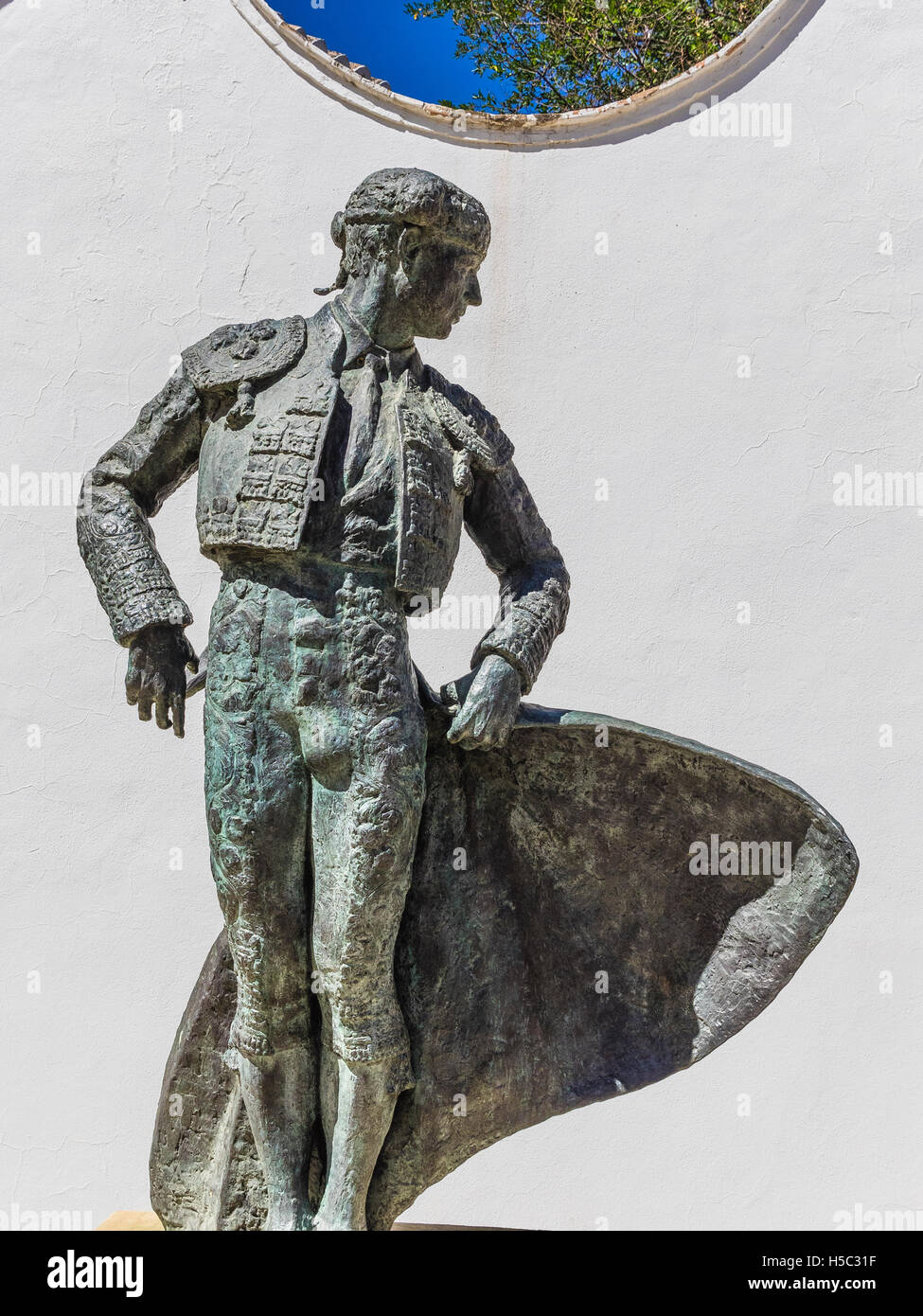 Matador Statue of Cayetano Ordóñez y Aguilera outside of the Plaza de ...