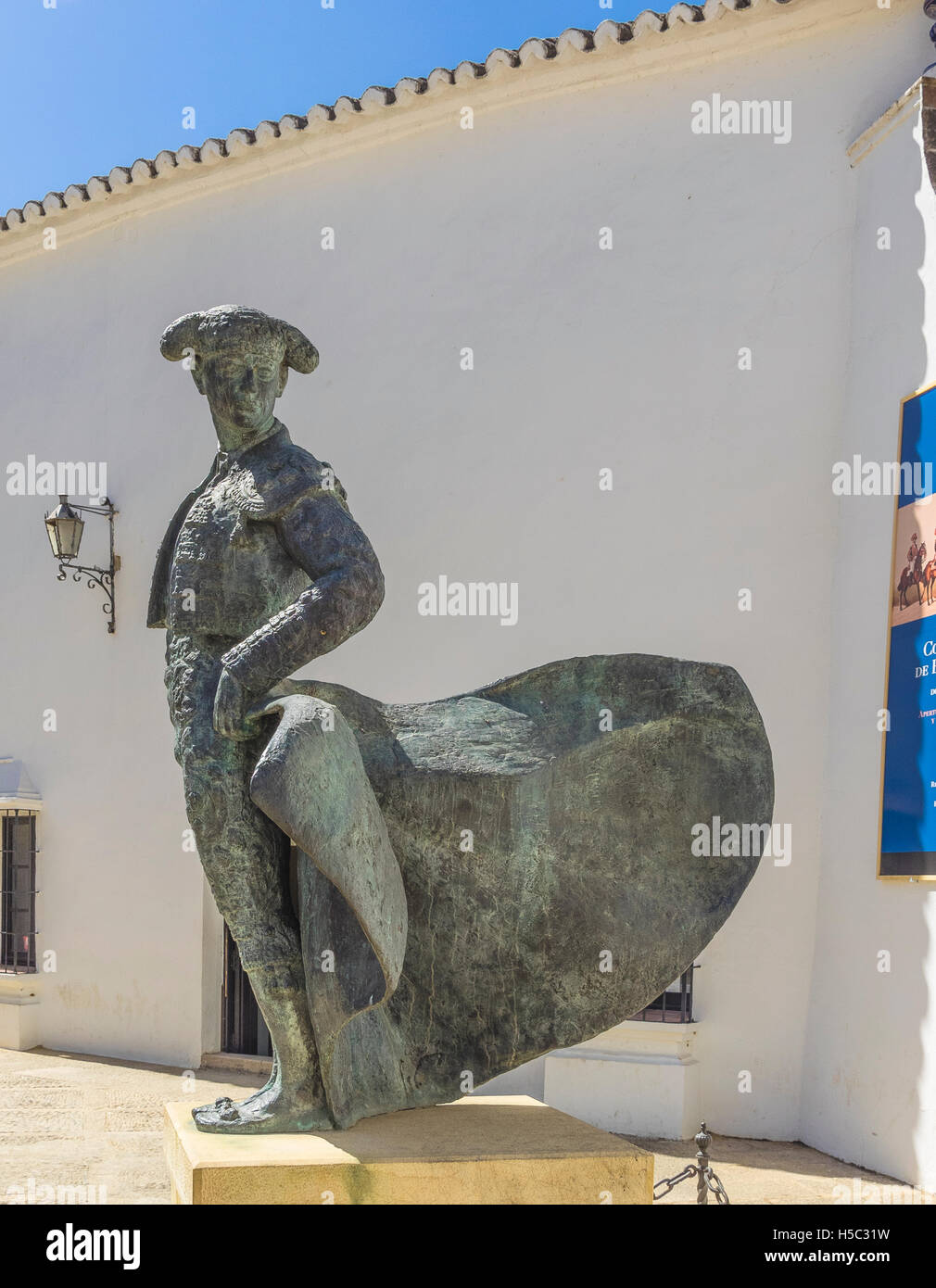 Matador Statue of Cayetano Ordóñez y Aguilera outside of the Plaza de ...