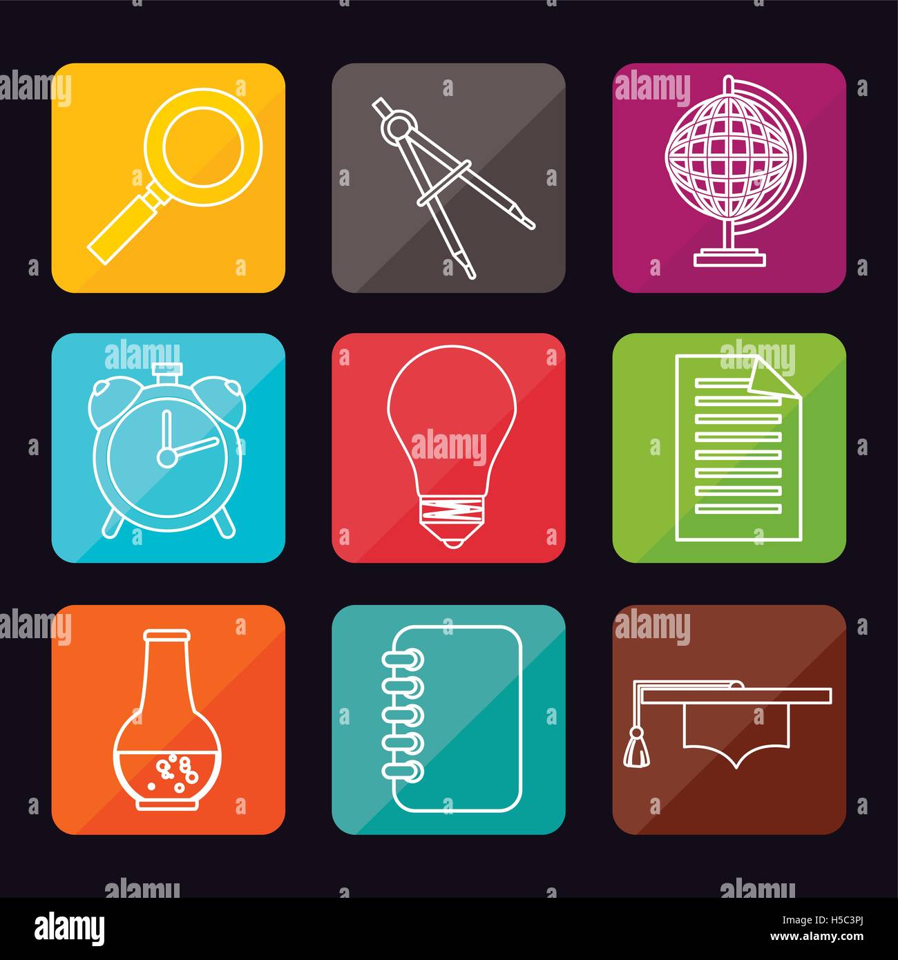 concept education elements school Stock Vector Image & Art - Alamy