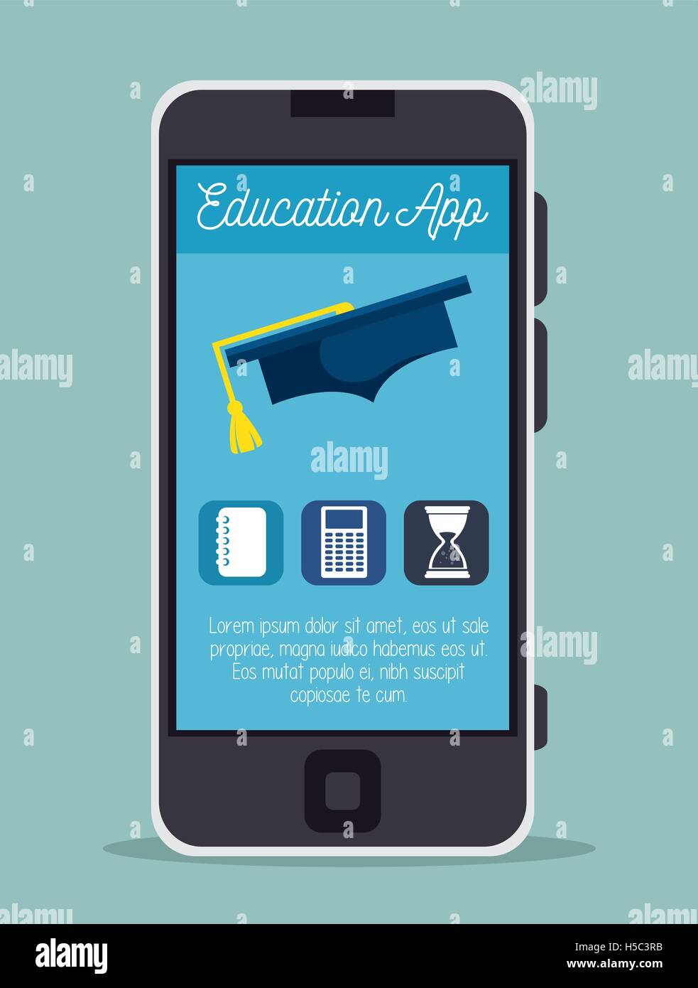 education online smartphone app design Stock Vector Image & Art - Alamy