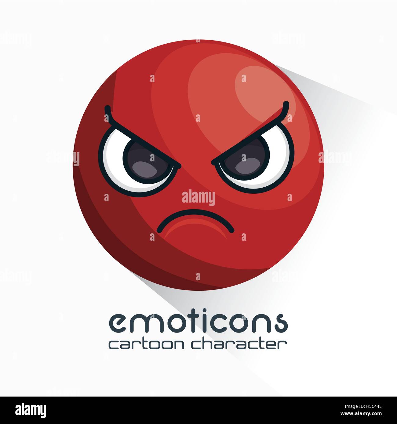 emoticon with angry face icon Stock Vector Image & Art - Alamy