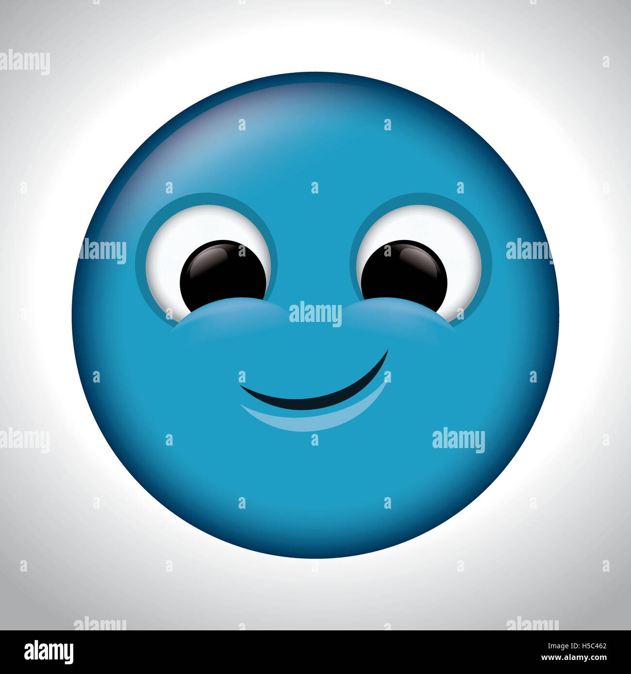 blue emoticon happy design Stock Vector Image & Art - Alamy