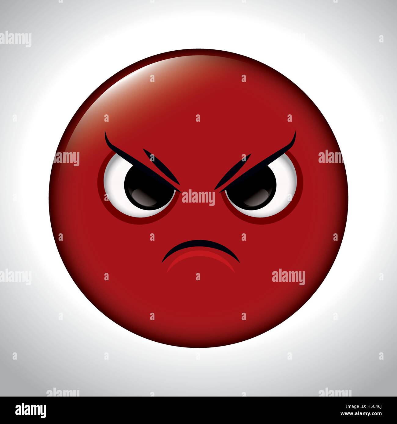 cartoon anger red emoticon graphic Stock Vector Image & Art - Alamy