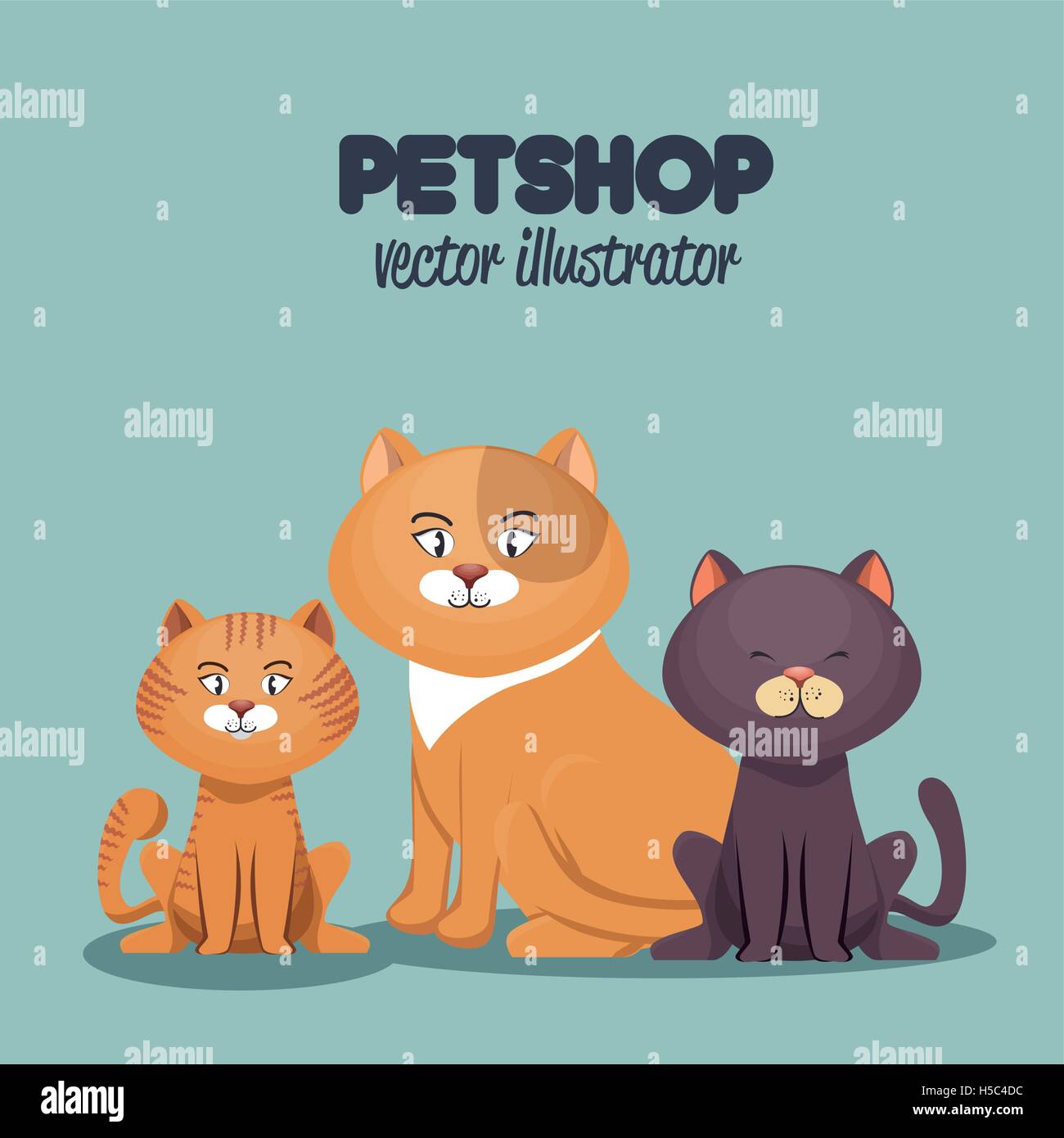 pet shop cats and dog care mascot Stock Vector Image & Art - Alamy