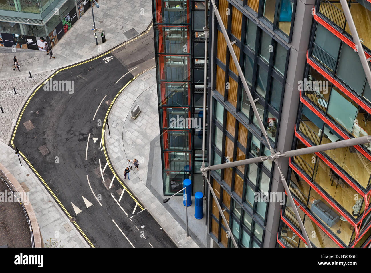 London, UK - July 2016: Aerial view looking down on Sumner Street from ...