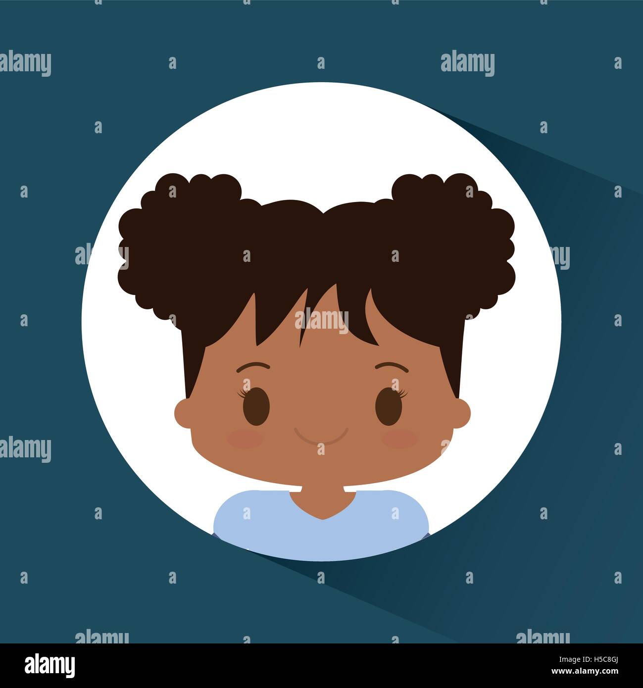 Girl kid inside circle design Stock Vector Image & Art - Alamy