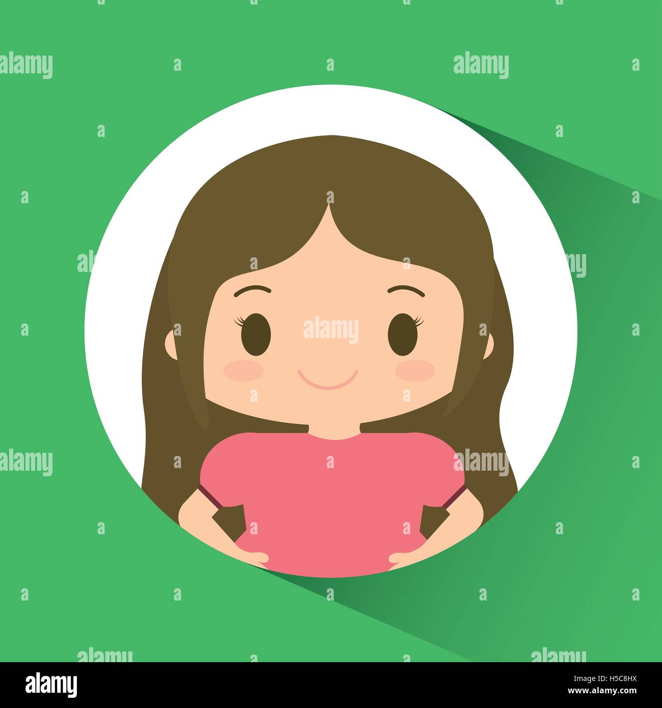 Girl kid inside circle design Stock Vector Image & Art - Alamy