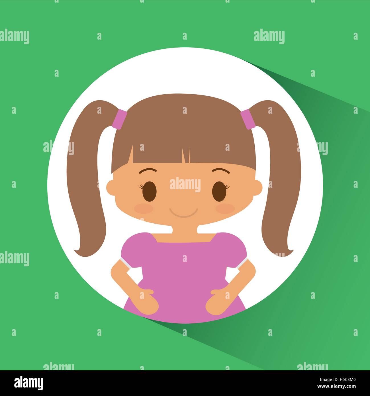 Girl kid inside circle design Stock Vector Image & Art - Alamy