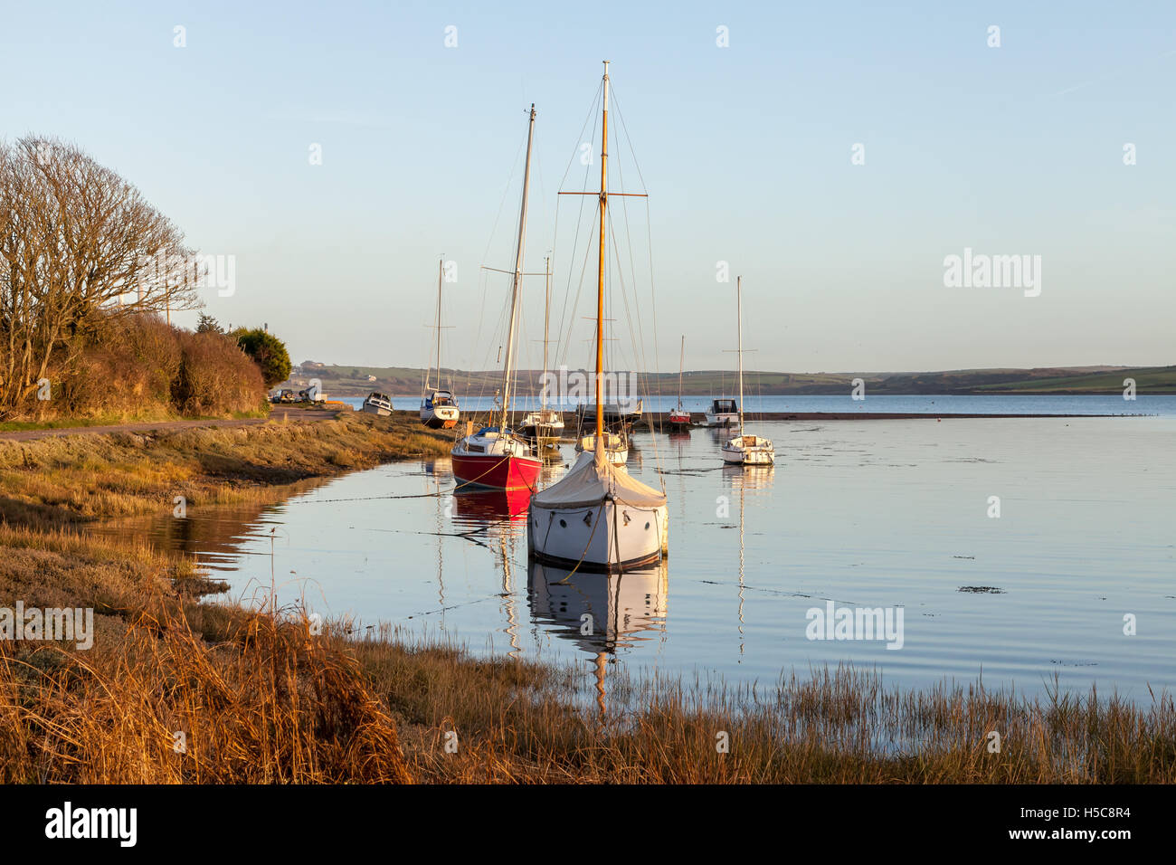 Yachts at Angle Bay, Pembrokeshire Stock Photo - Alamy