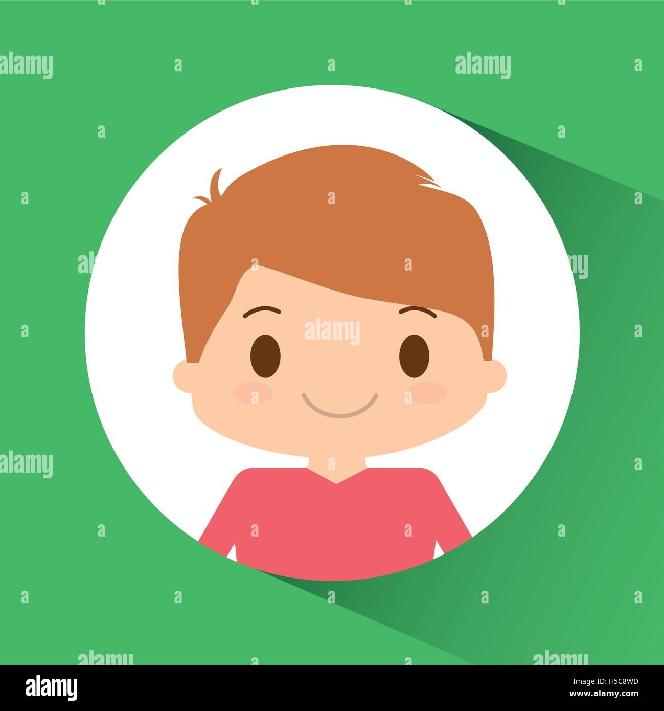 Boy kid inside circle design Stock Vector Image & Art - Alamy
